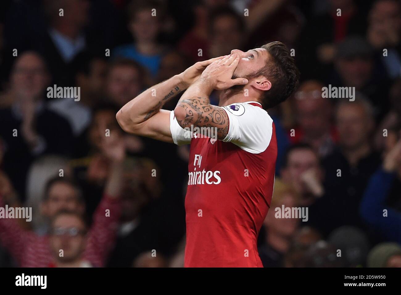 Arsenal's Olivier Giroud celebrates scoring the winning goal Stock ...