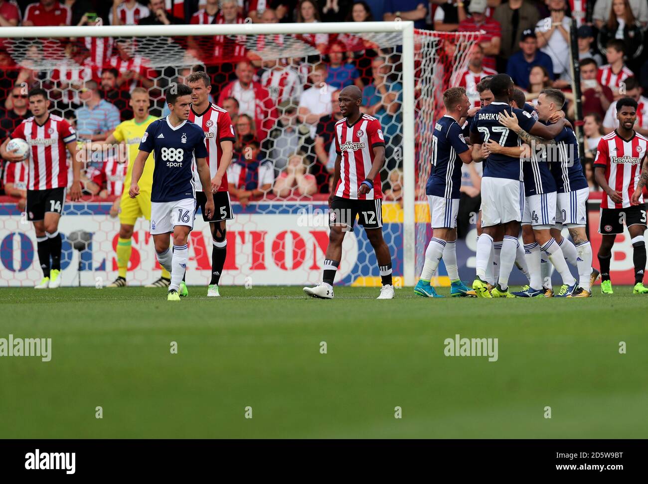 Nottingham Forest celebrate their teams second goal Stock Photo - Alamy