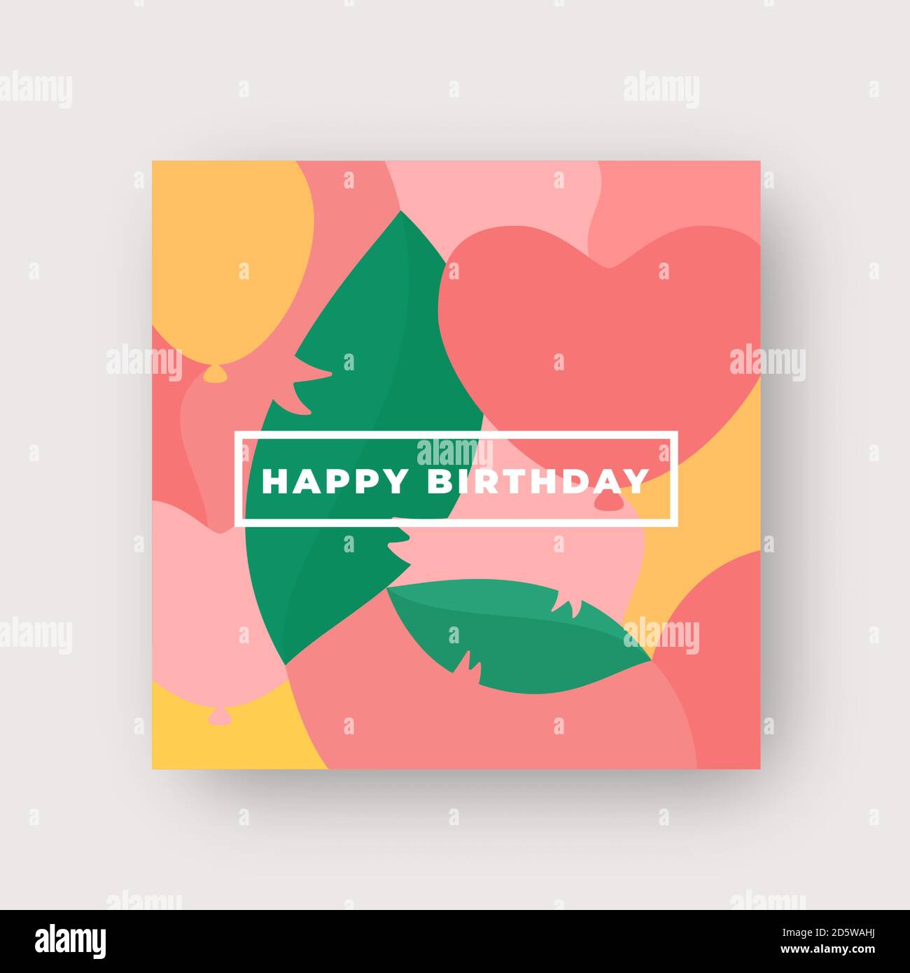 Vibrant Colors Birthday Pattern Abstract Vector Greeting Card ...
