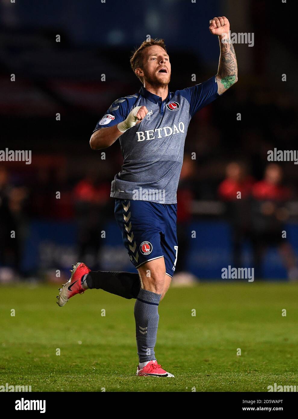 Charlton Athletic's Billy Clarke celebrates scoring his sides first ...