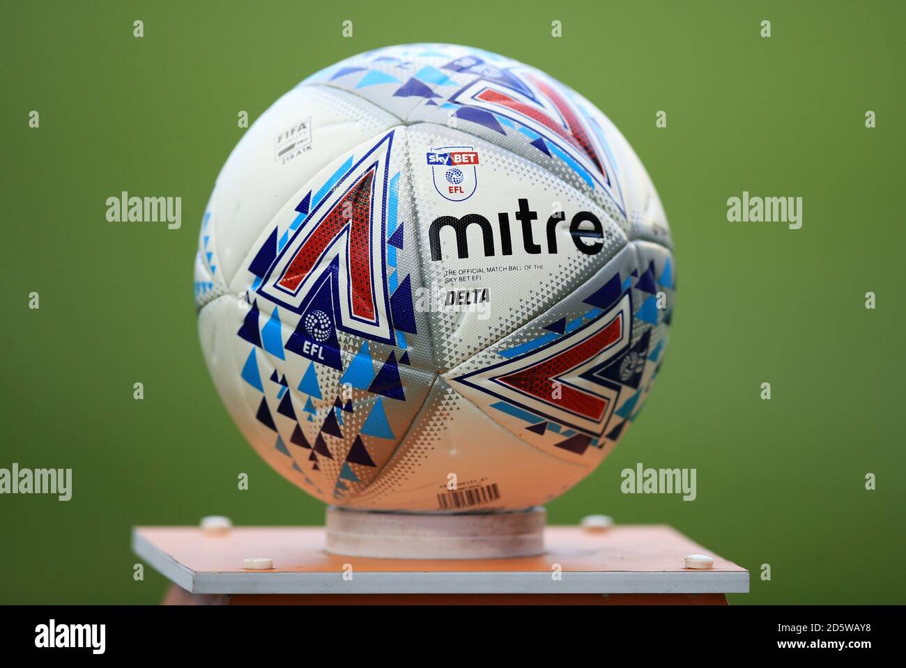 A view of an official Mitre Delta match ball Stock Photo - Alamy