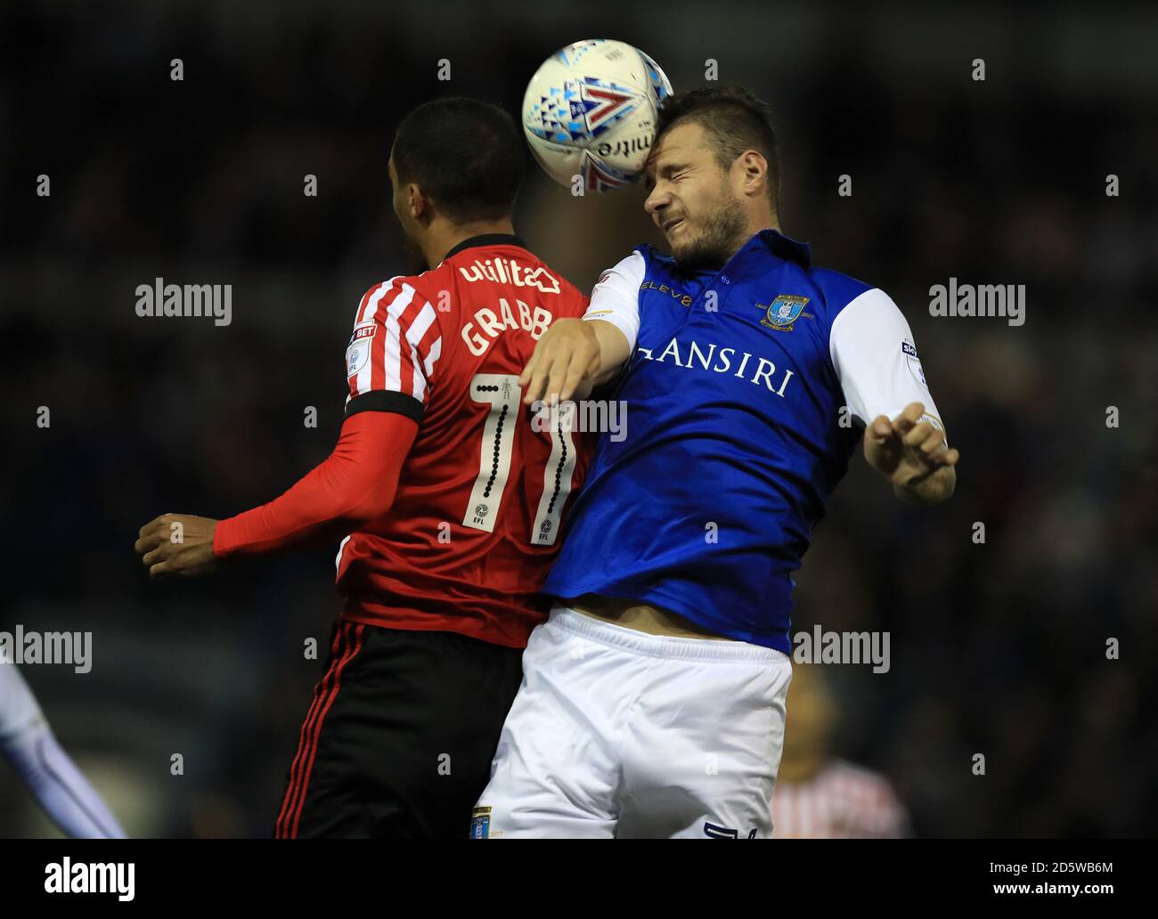 Sheffield Wednesdays's Daniel Pudil and Sunderland's Lewis Grabban ...