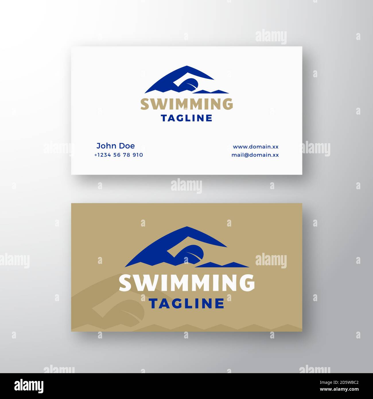 Swimming Abstract Modern Abstract Vector Logo and Business Card ...