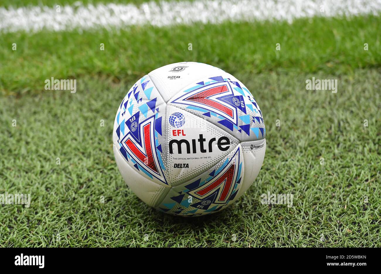 A view of a Mitre Delta match ball Stock Photo - Alamy