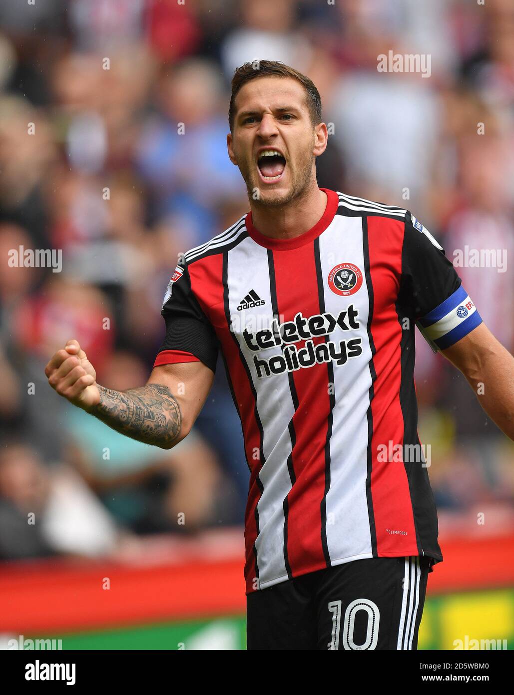 Sheffield uniteds billy sharp celebrates scoring hi-res stock ...