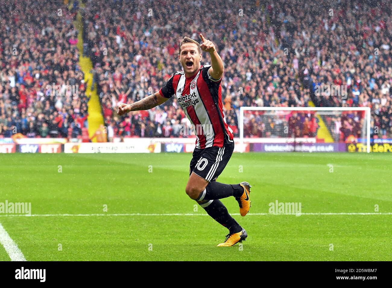 Sheffield United's Billy Sharp celebrates scoring his team's opening ...