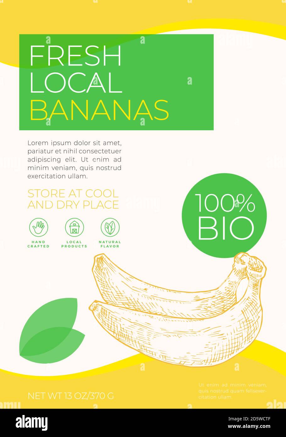 Fresh Local Fruits Label Template. Abstract Vector Packaging Design ...