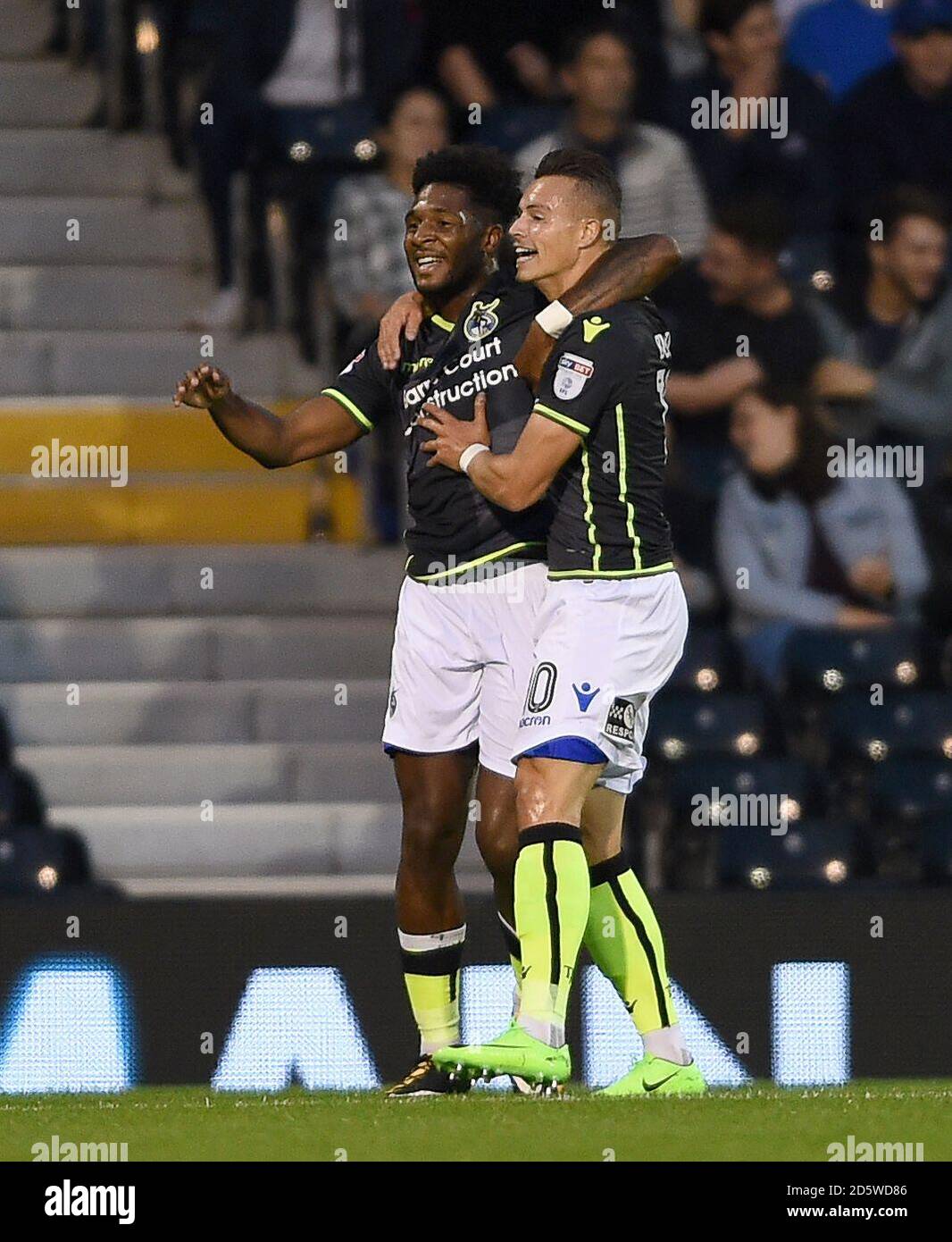 Bristol Roversâ€™ Ellis Harrison (left) celebrates scoring their first ...