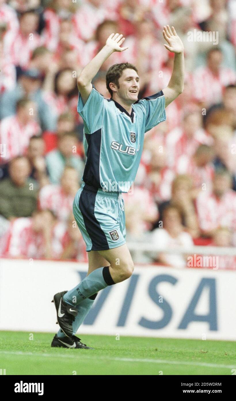 Coventry's Robbie Keane celebrates scoring their goal Stock Photo - Alamy