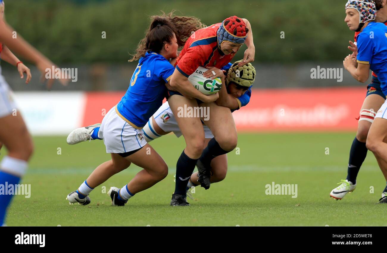 Italy's Maria Grazia Cioffi (left) and Beatrice Rigoni with Spain's ...