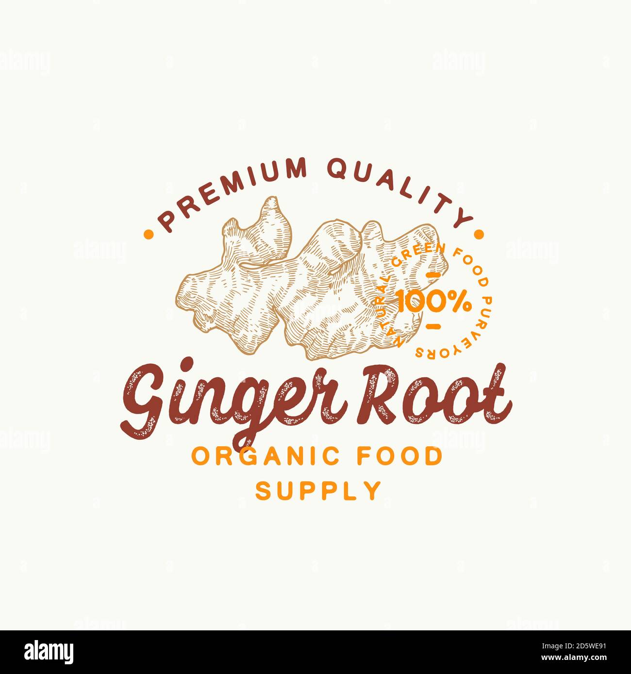 Premium Quality Ginger Abstract Vector Sign, Symbol or Logo Template ...