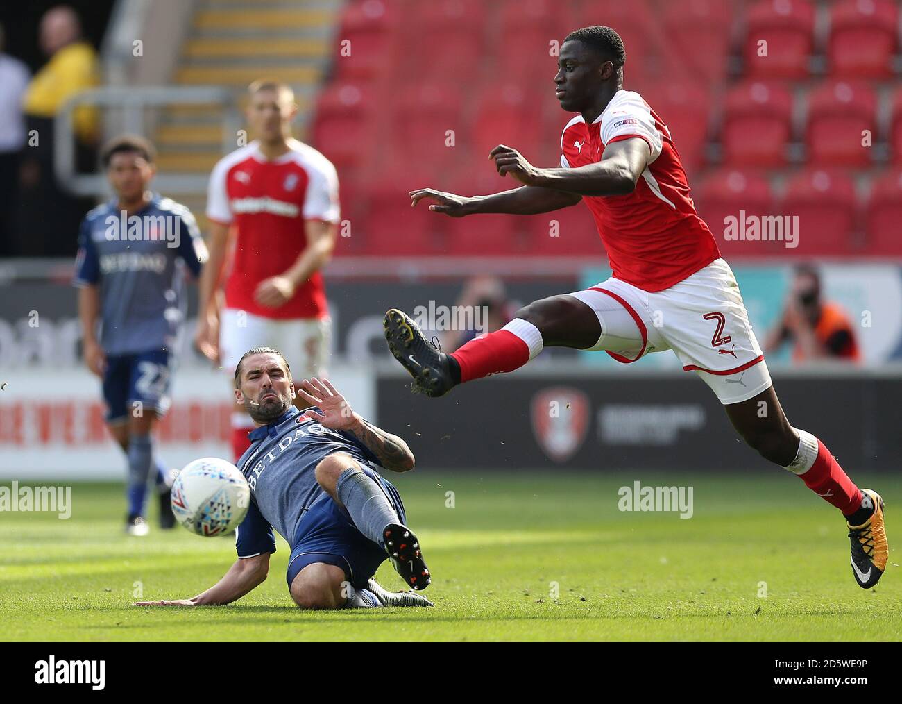 Rotherham uniteds josh emmanuel battle hi-res stock photography and ...