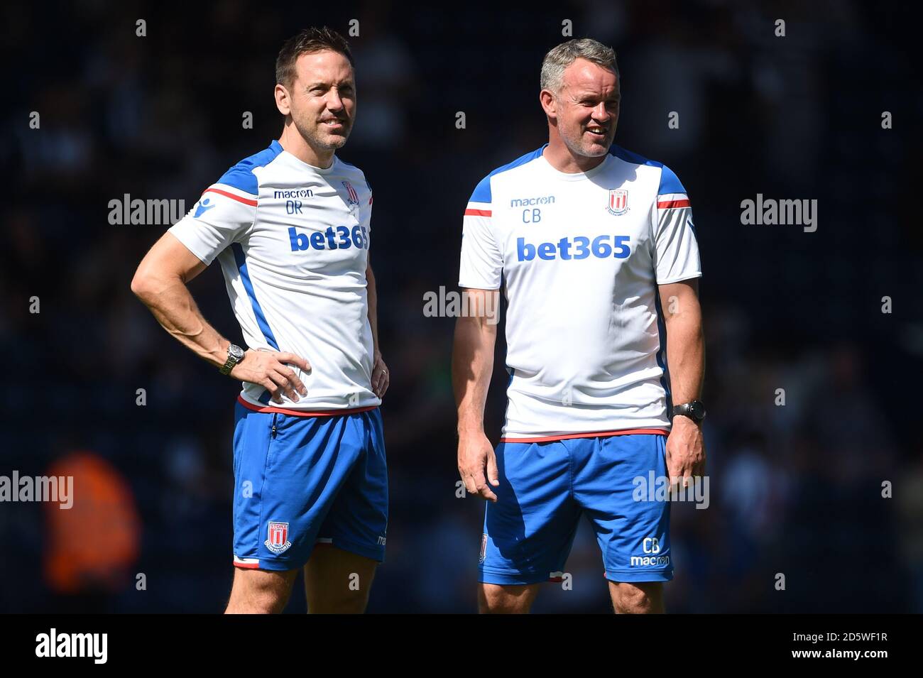 Stoke City fitness coach Damian Roden (left) and Physiotherapist Chris ...