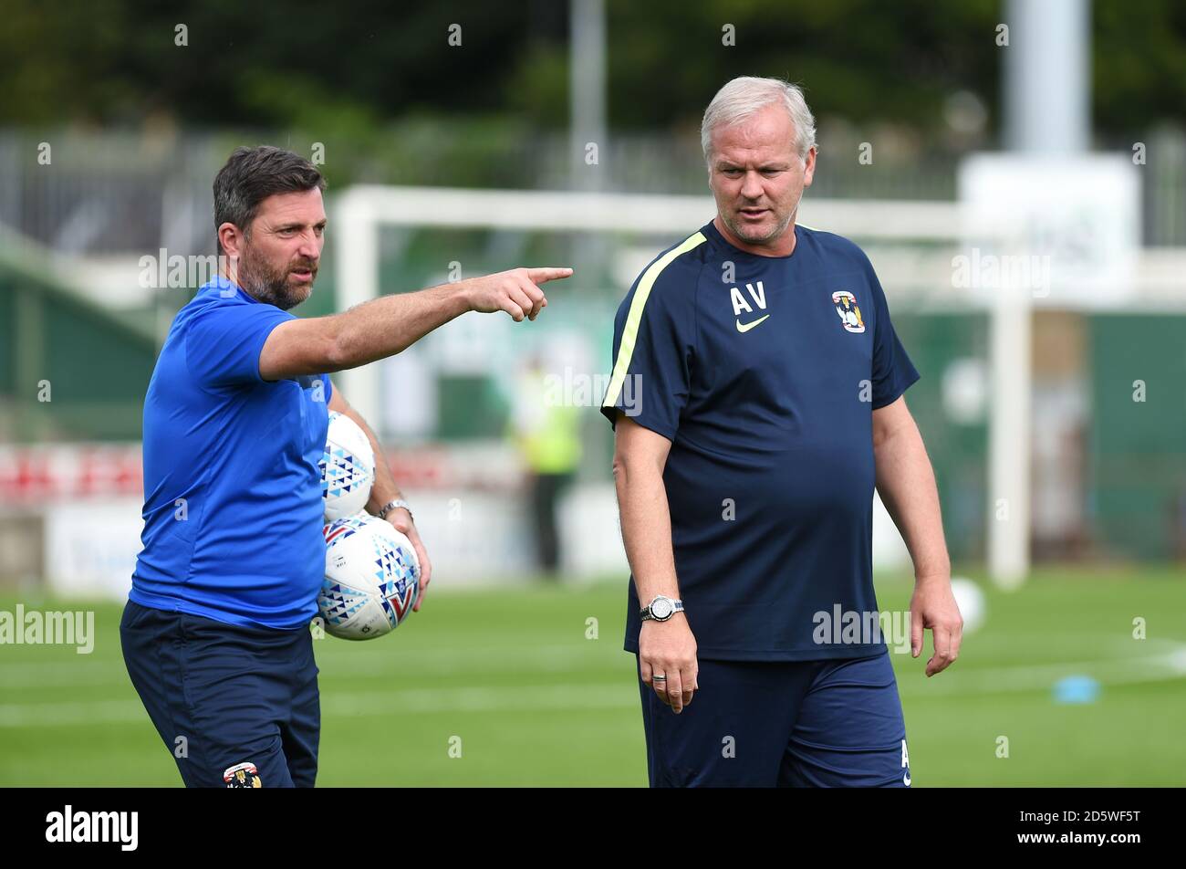 Coventry City Under 23s Coach Nicky Eaden (left) with acting assitant ...