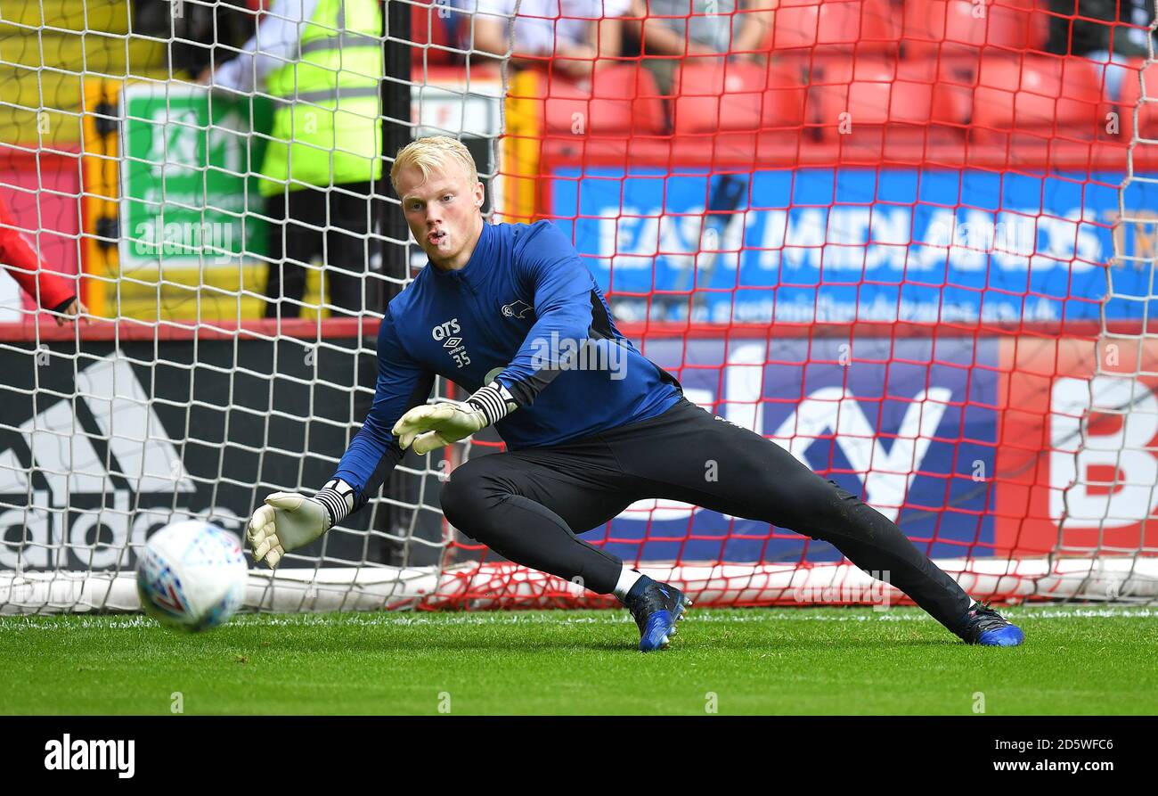 Derby County goalkeeper Jonathan Mitchell Stock Photo - Alamy