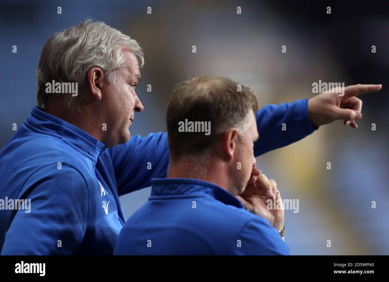 Coventry City acting assistant manager Adi Viveash (left) and Coventry ...