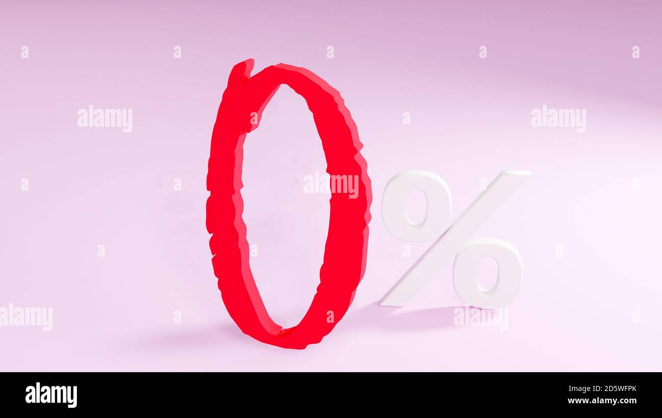 Red zero percent hi-res stock photography and images - Alamy