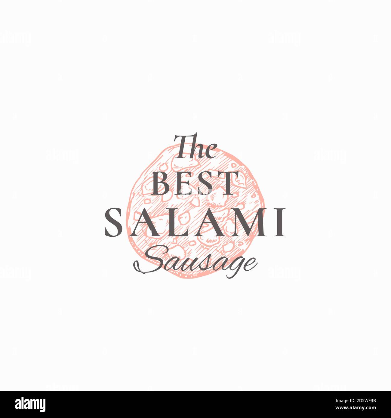 Best Salami Vintage Typography Label, Emblem or Logo Template. Hand ...