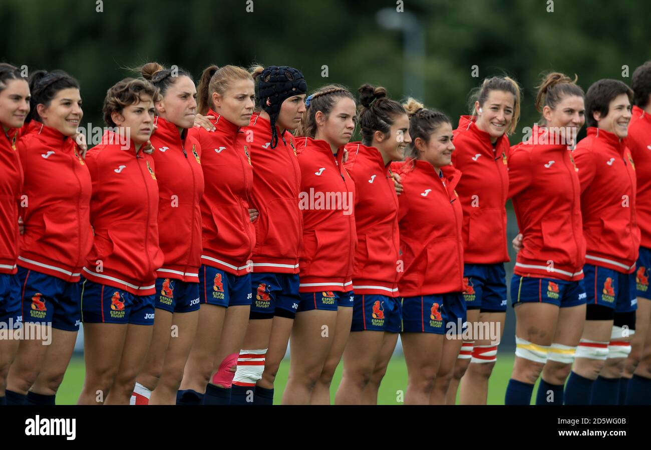 The Spain team line up Stock Photo - Alamy