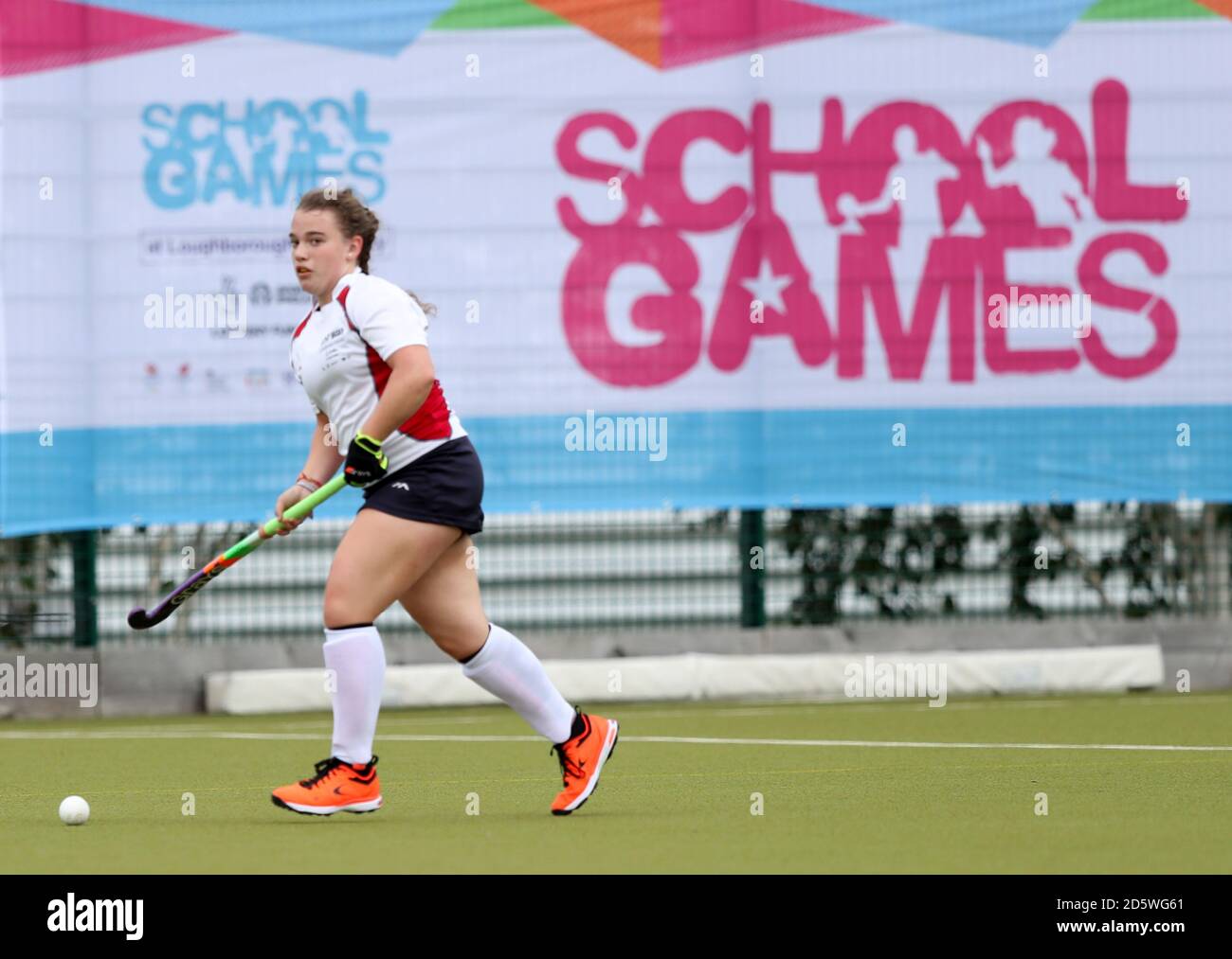 Women's England's White's Lydia Sanders during the 2017 School Games ...