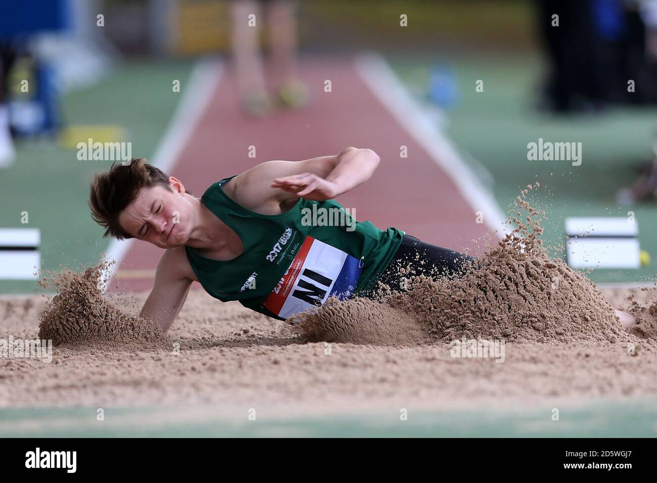 Northern Ireland's Ethan Williamson competes in the Boys Long Jump in ...