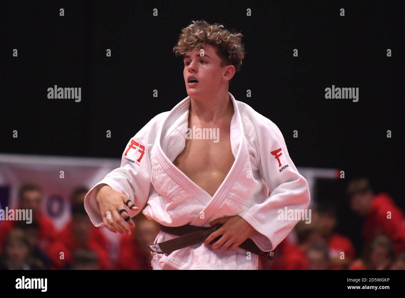 Wales' Morgan Daly and England's Max Greggory compete in the Mens Final ...