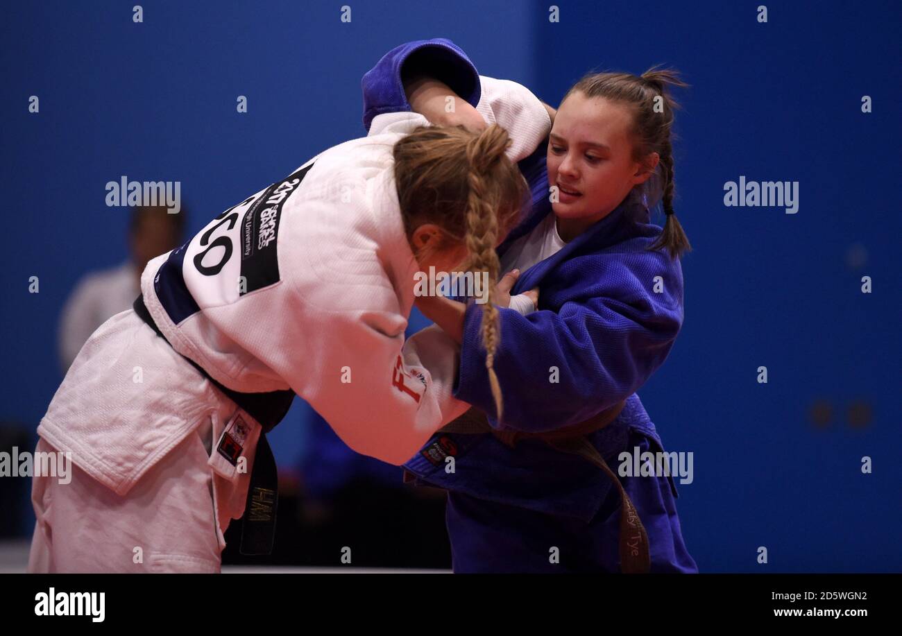 Scotland's Hannah Wood and England's Emily Tye compete in the Womens ...