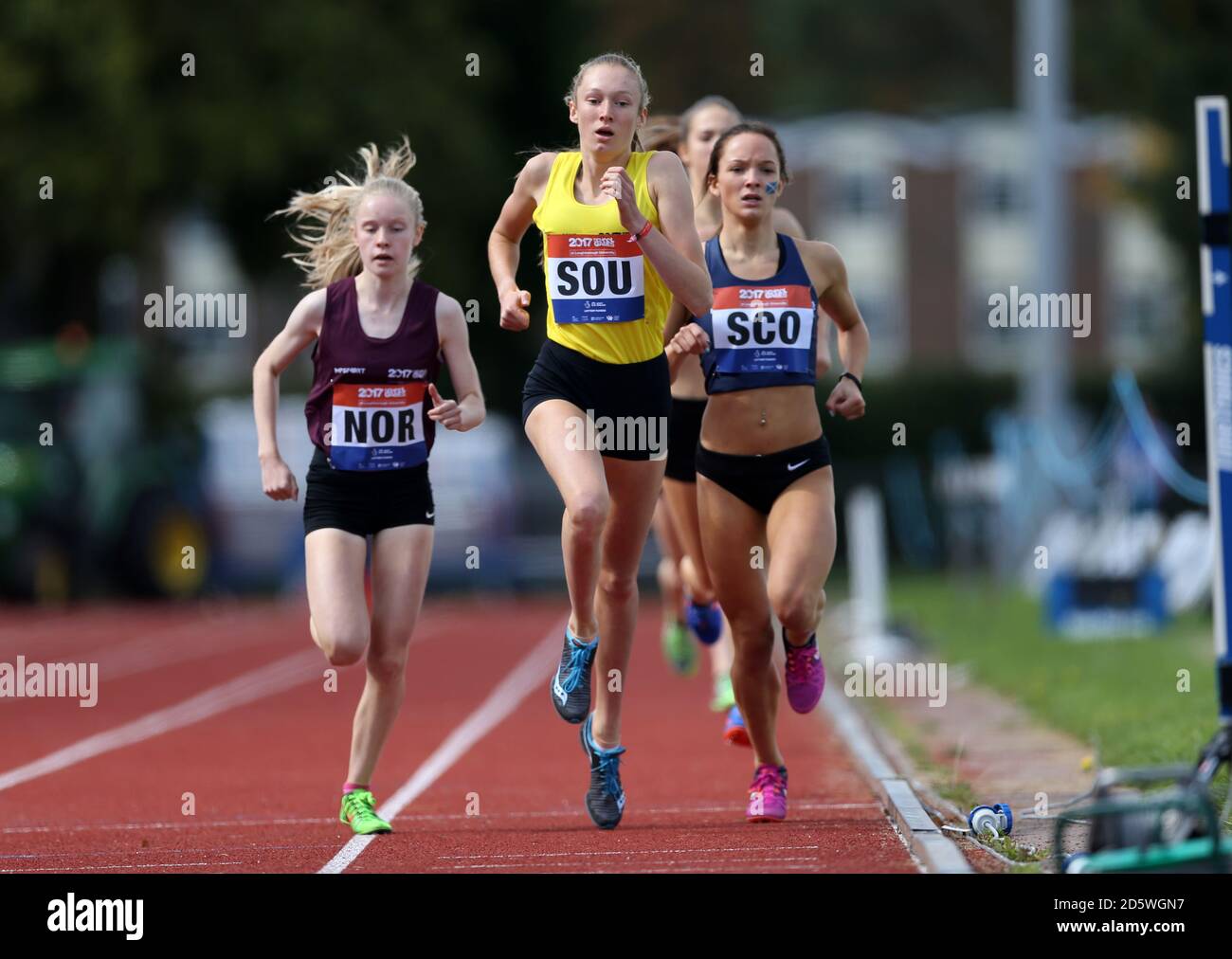 England South's Ellie Farrow competes in the Girls 800m in the ...