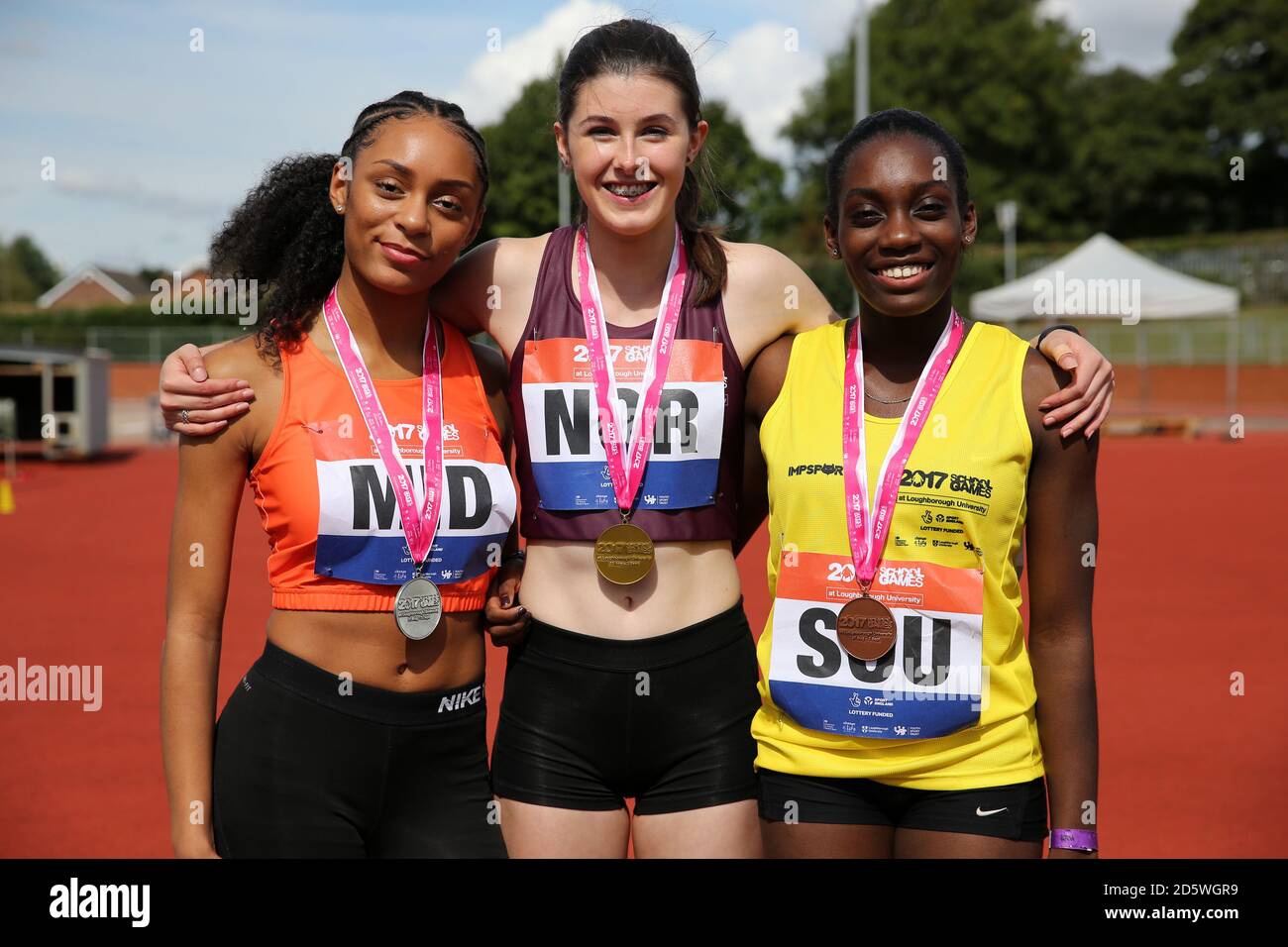 England Midland's Cassie-Ann Pemberton(silver), England North's Amy ...
