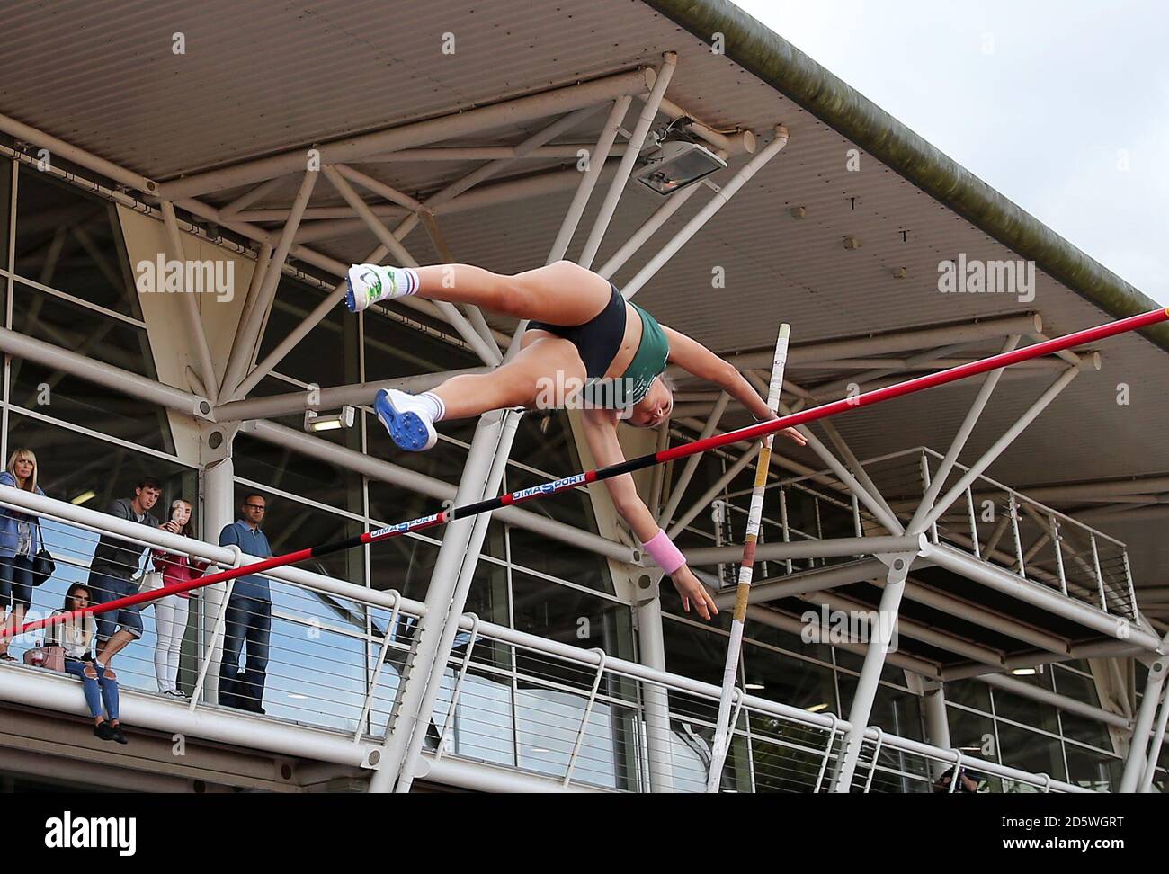 Northern Ireland's Harriet Dougan competes in the Girls Pole Vault in ...