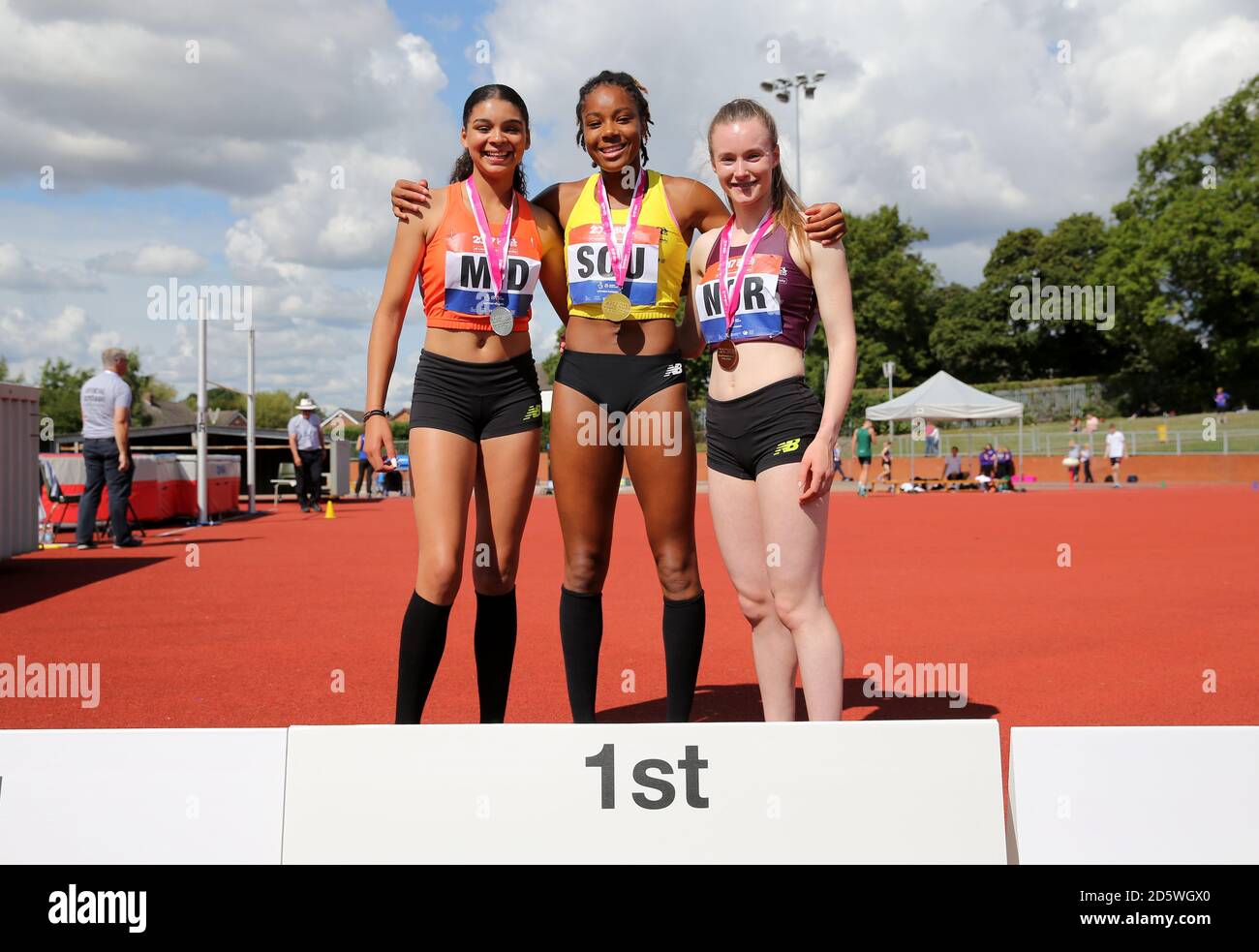 England Midland's Hannah Foster (silver), England South Amber Anning ...