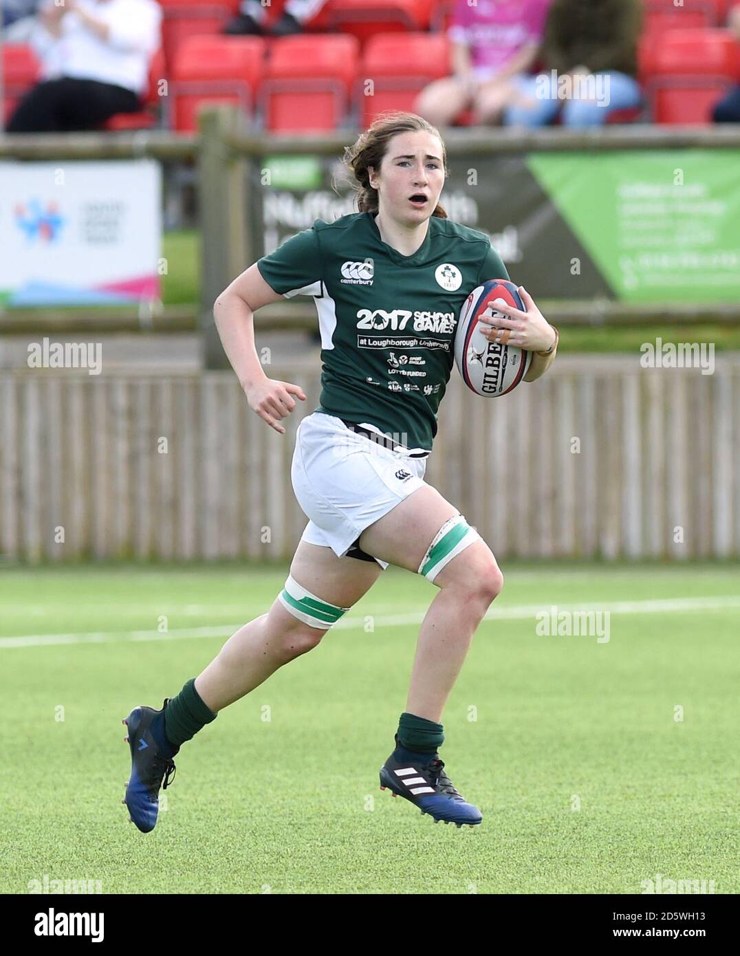 Ireland Combined Provinces' Eve Higgins scores during the Rugby 7's ...