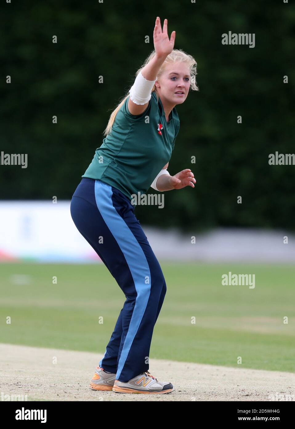 Team Brunt's Sarah Glenn appeals for a wicket during the Women's ...