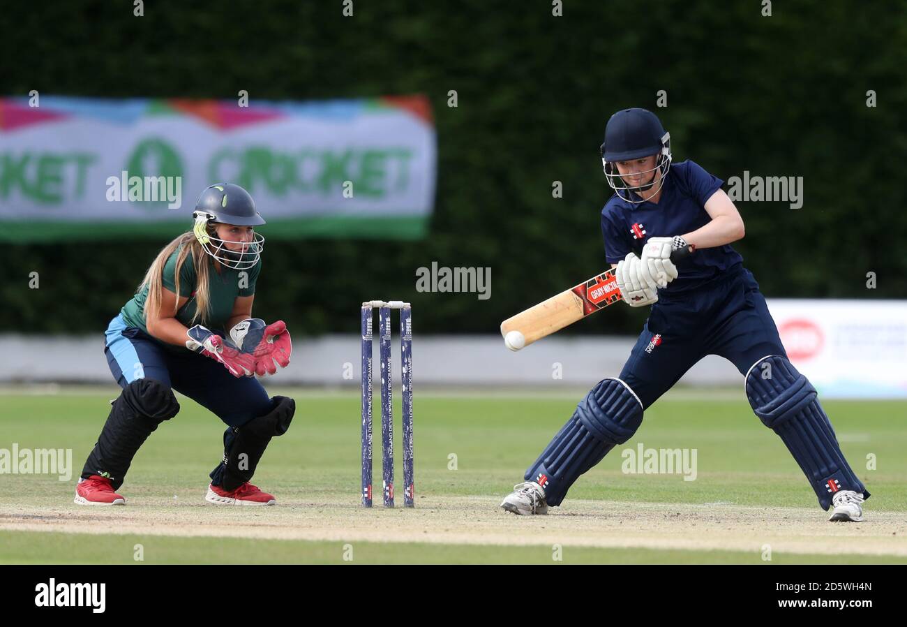 Team Sciver's Izzy Cloke bats during the Women's Cricket competition ...