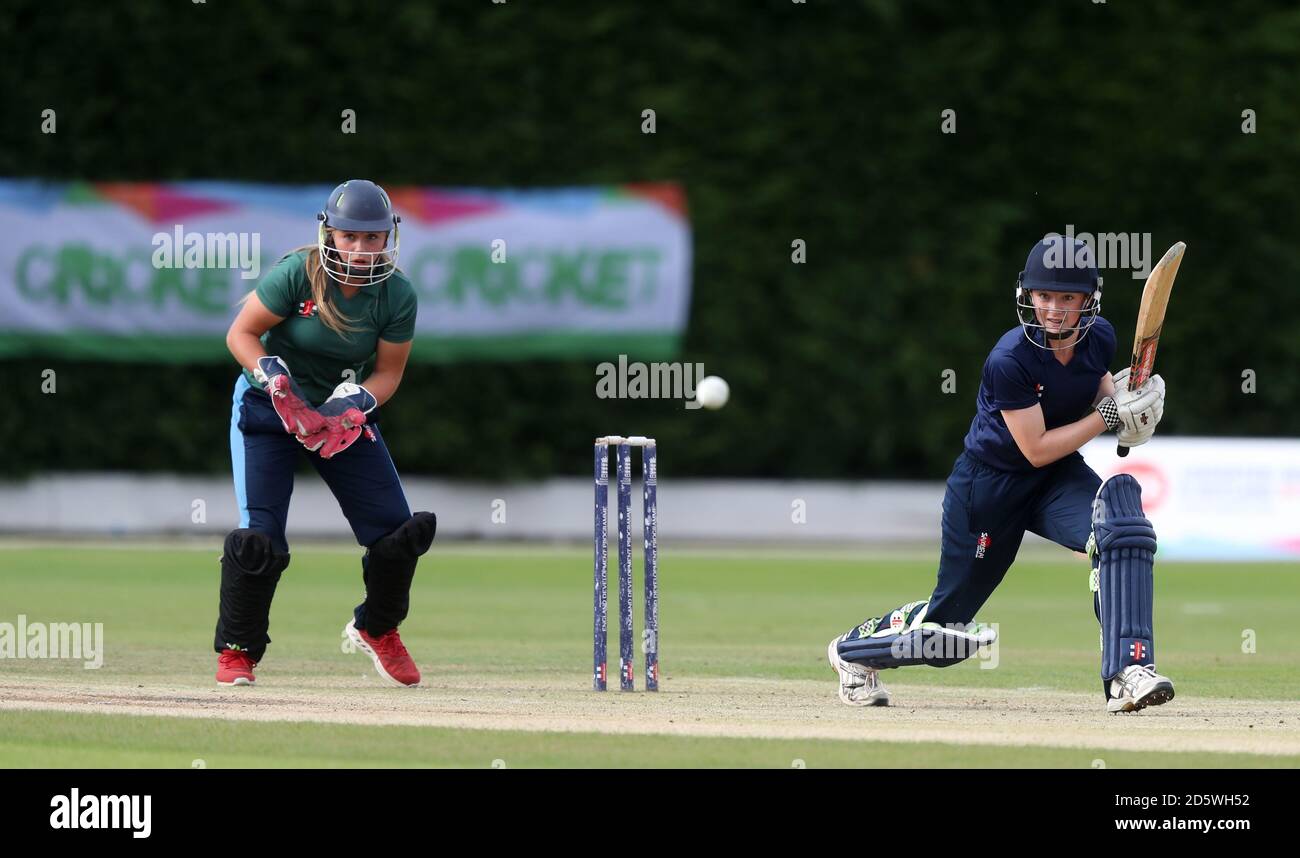 Team Sciver's Izzy Cloke bats during the Women's Cricket competition ...