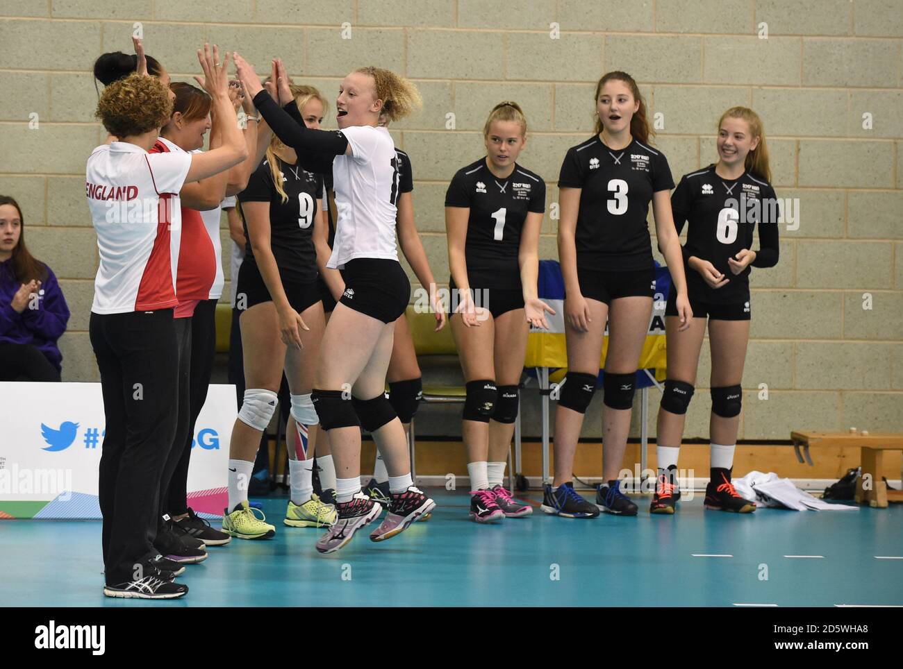 England Cadet Women during the volleyball competition during the 2017 ...