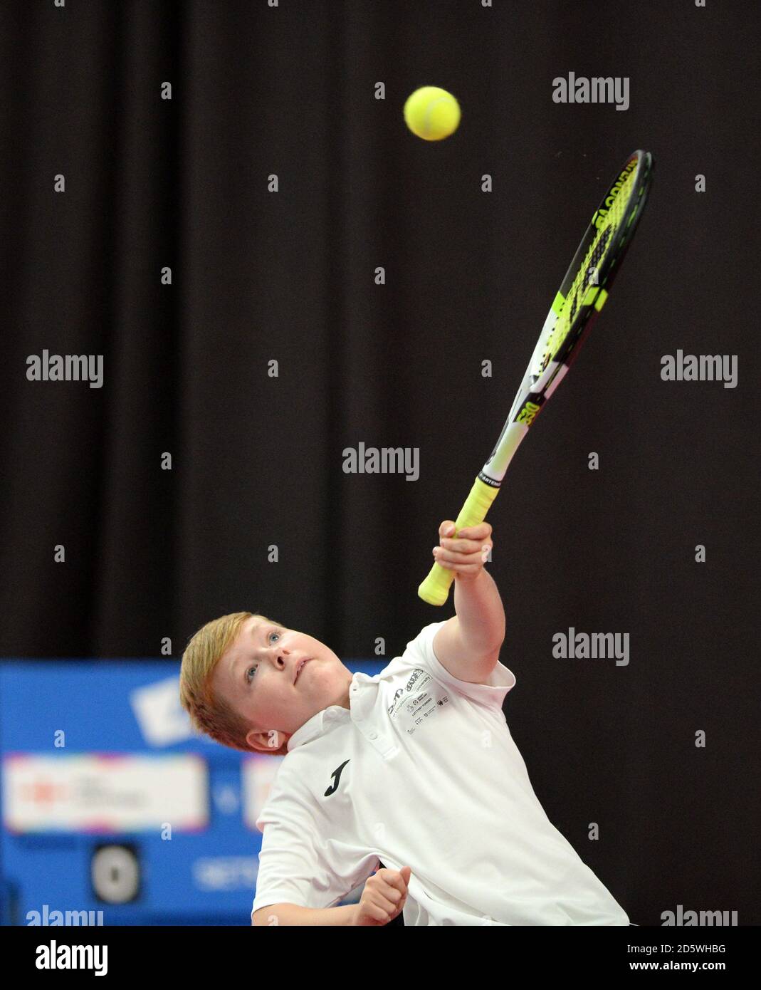England's Joshua Johns competes during the Mens Wheelchair Tennis ...
