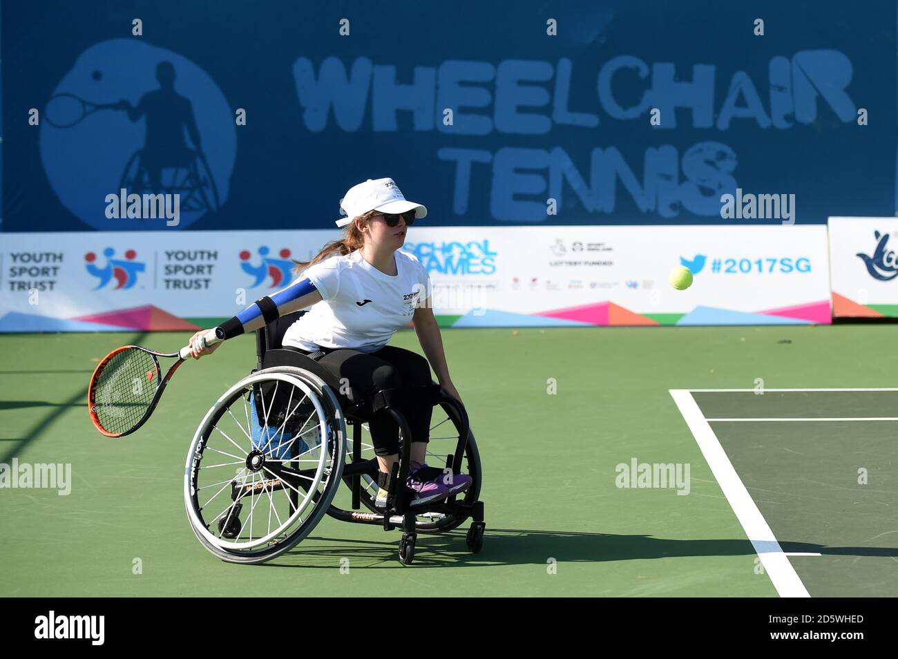 England's Martha Harris competes during the Wheelchair Tennis ...