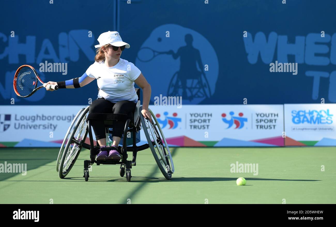 England's Martha Harris competes during the Wheelchair Tennis ...