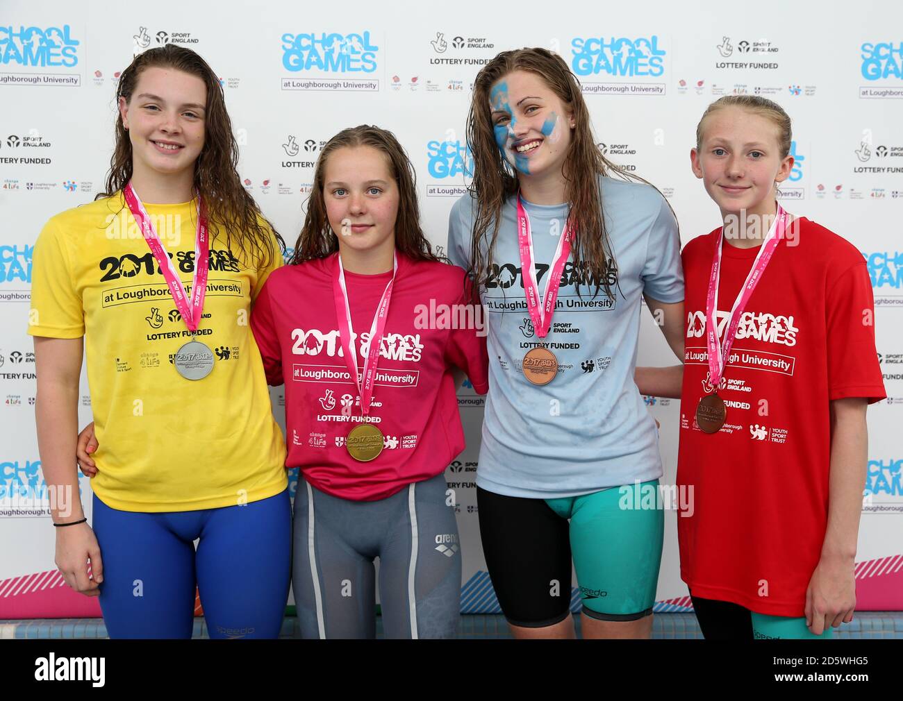 England Central's Caitlin Hubbard (silver), England South's Abby ...