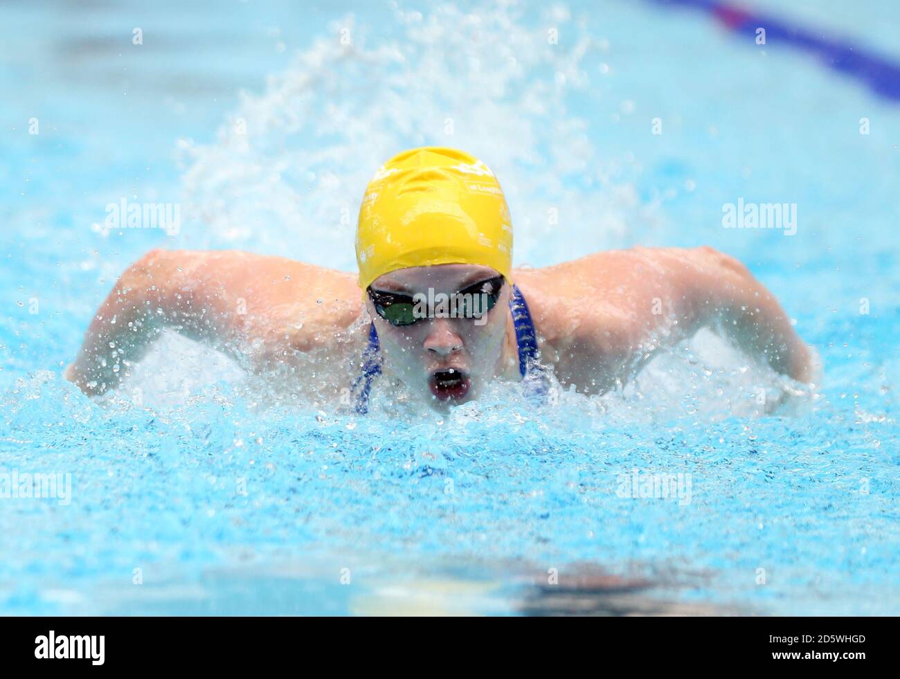 England Central's Caitlin Hubbard competes in the Girls 100m butterfly ...