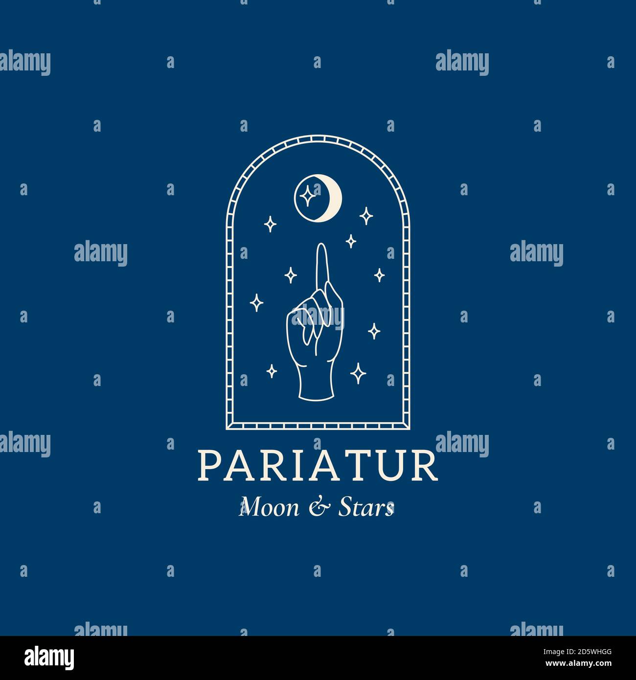 Hand Pointing with Finger to the Moon and Stars in Space Through Window ...