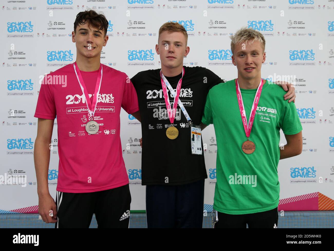 England South's Harry Noble (silver), England North's Charlie Brown ...