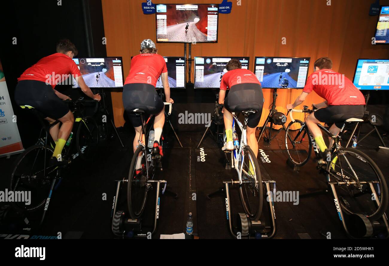 Wales Boys Static Team Time Trial during the 2017 School Games Stock ...