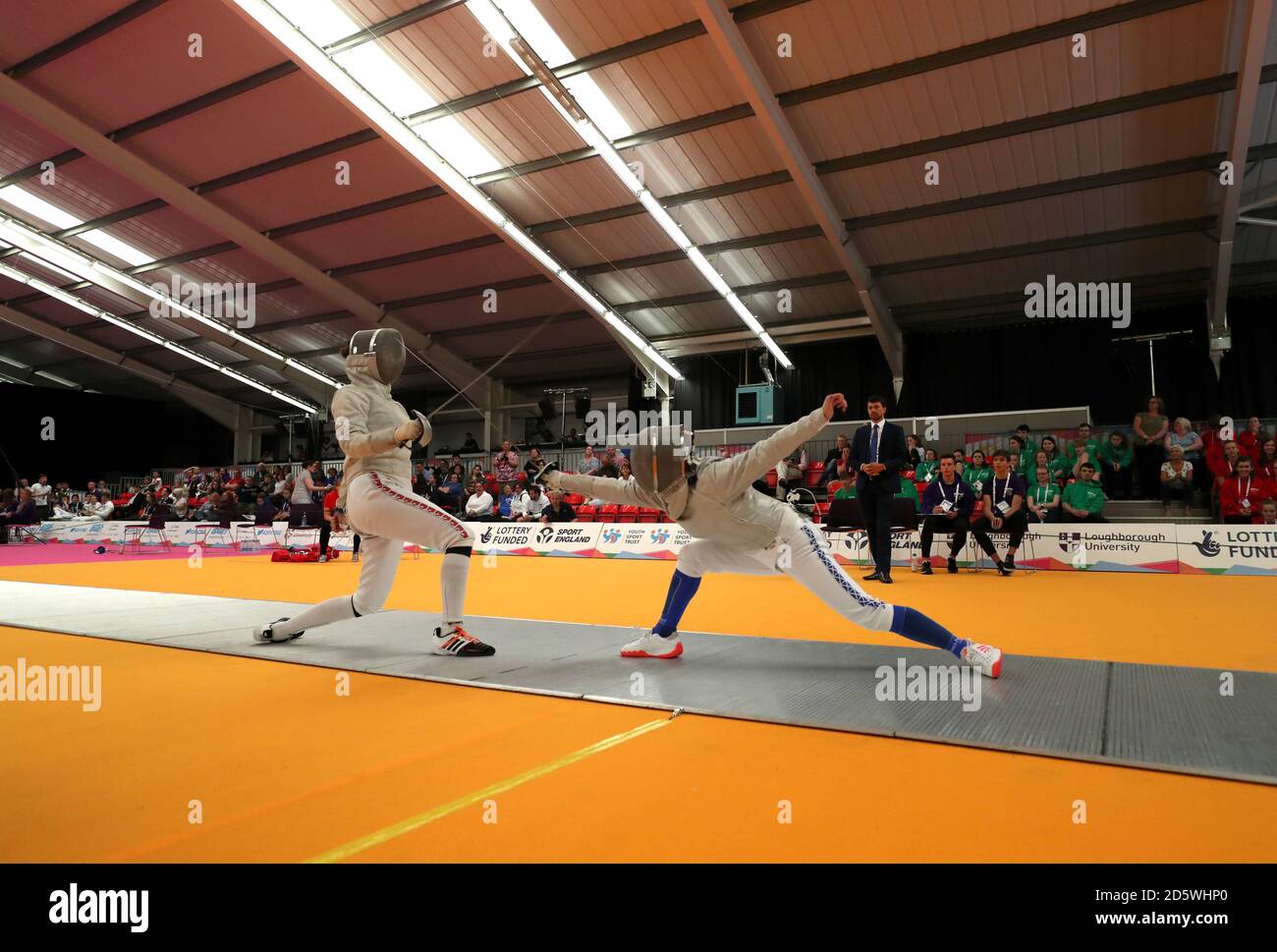 Wales' Megan Ware and Scotland's Elsie Llewellyn compete during the ...