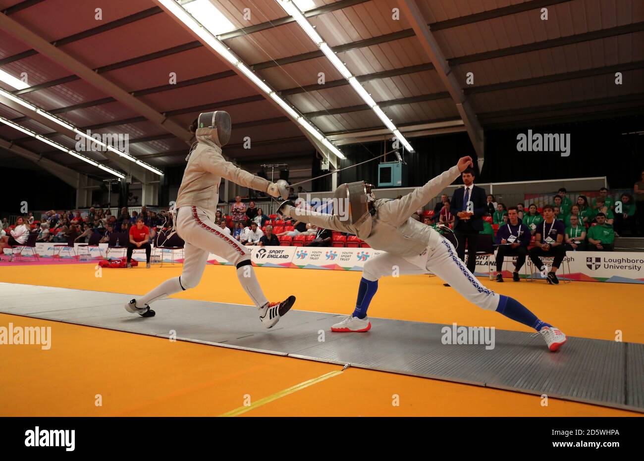 Wales' Megan Ware and Scotland's Elsie Llewellyn compete during the ...
