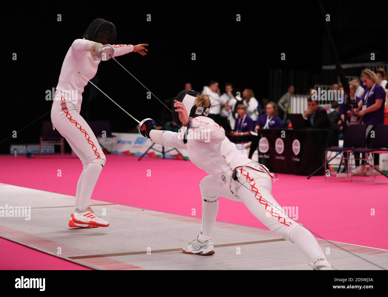 England's Laura Sheffield and England's Alexandra Powell compete in the ...