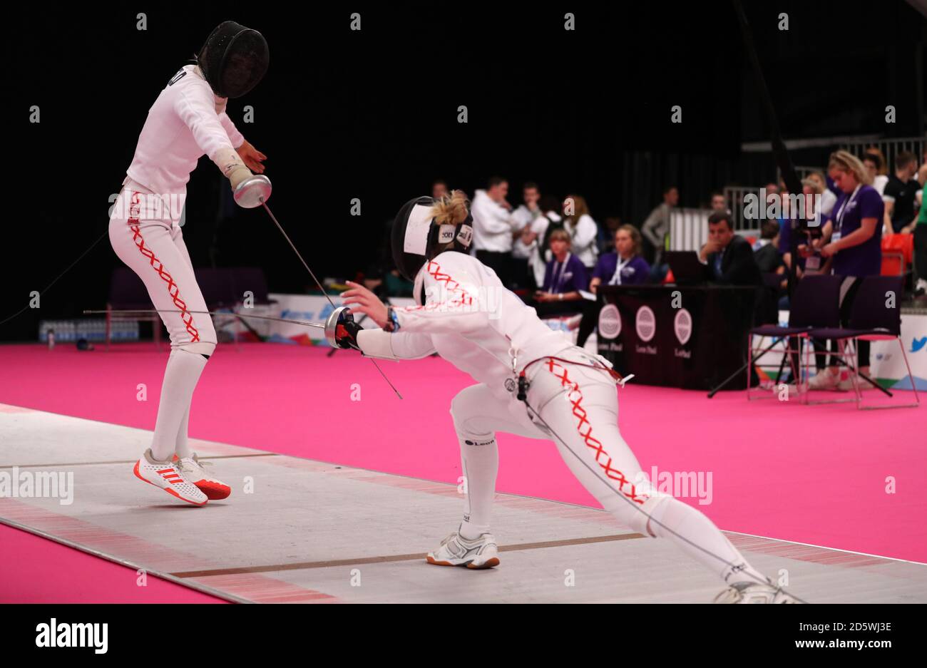 England's Laura Sheffield and England's Alexandra Powell compete in the ...