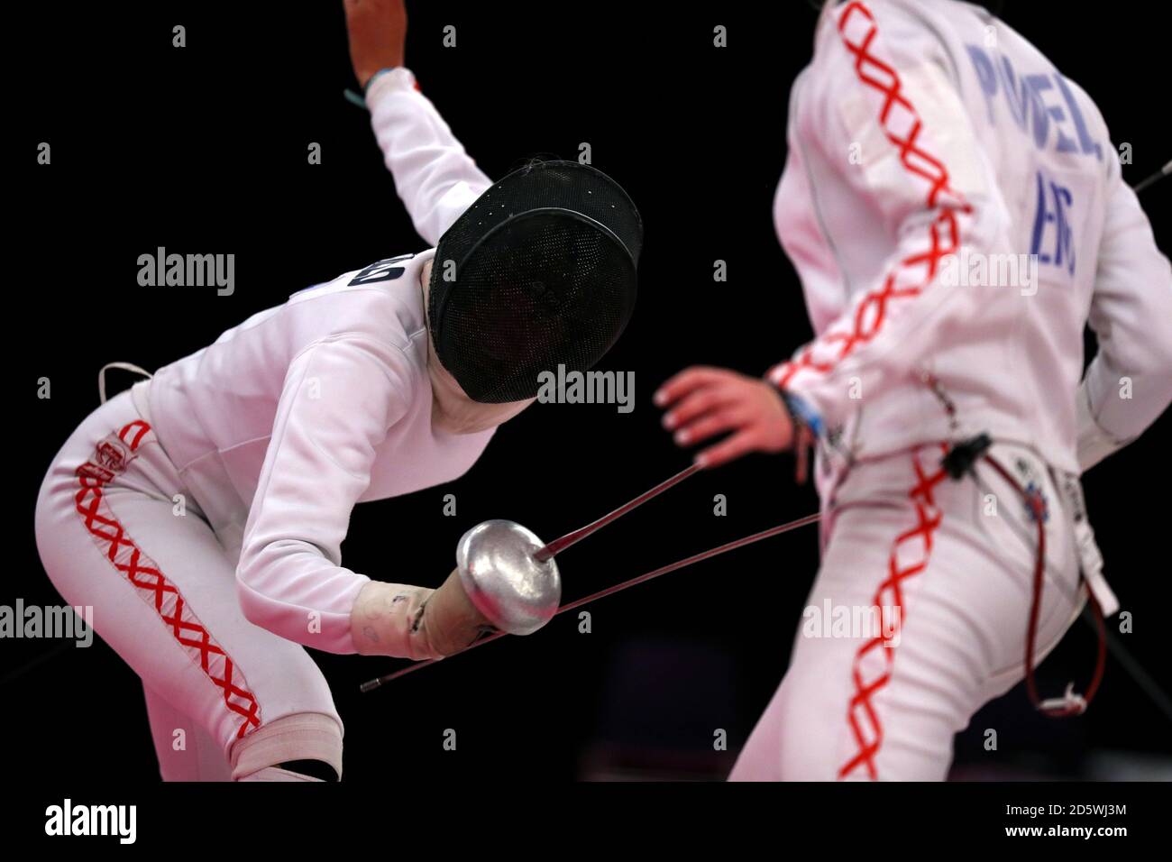 England's Laura Sheffield and England's Alexandra Powell compete in the ...