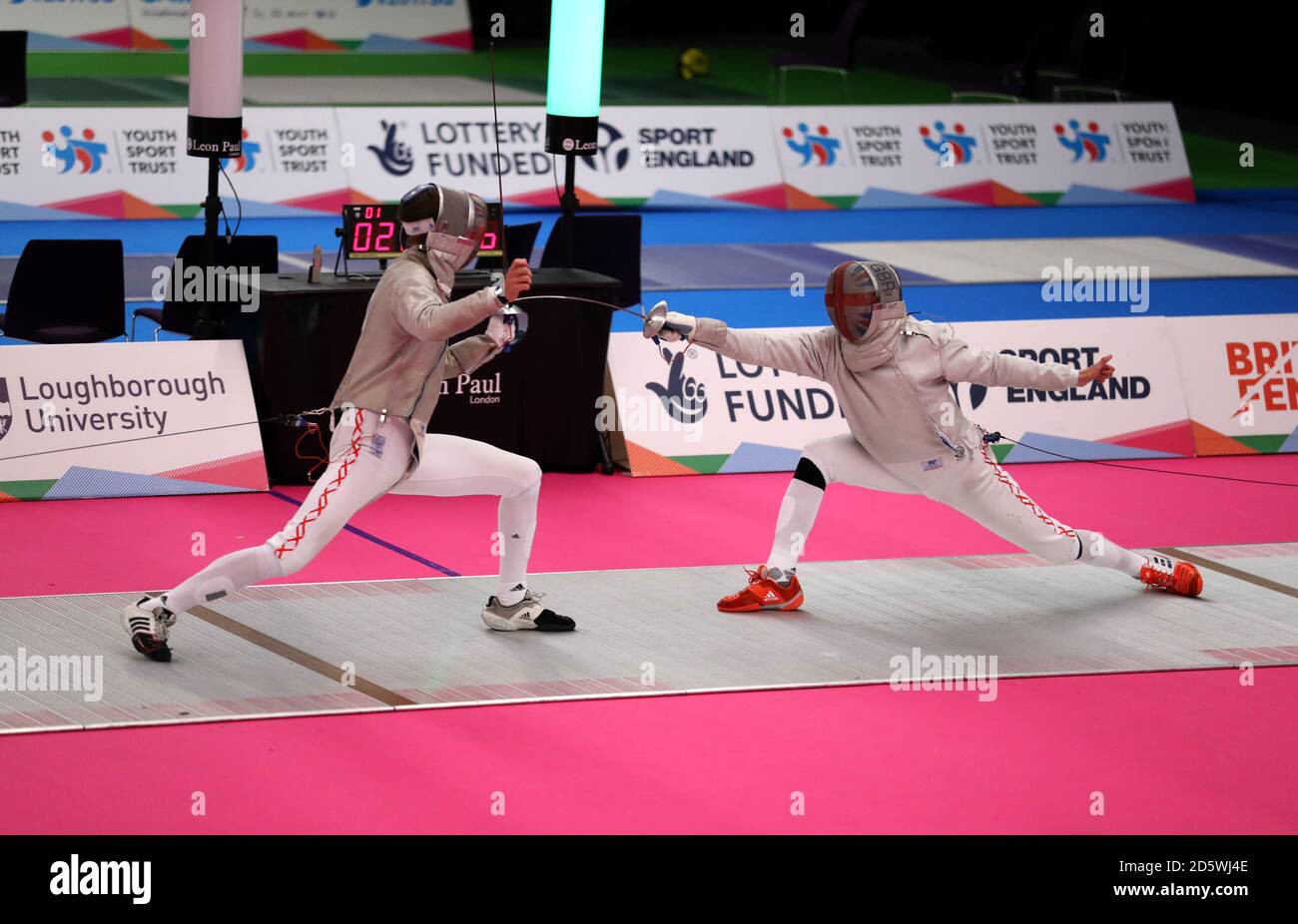 England's James Edwards and England's Jamie Craze compete in the Men's ...